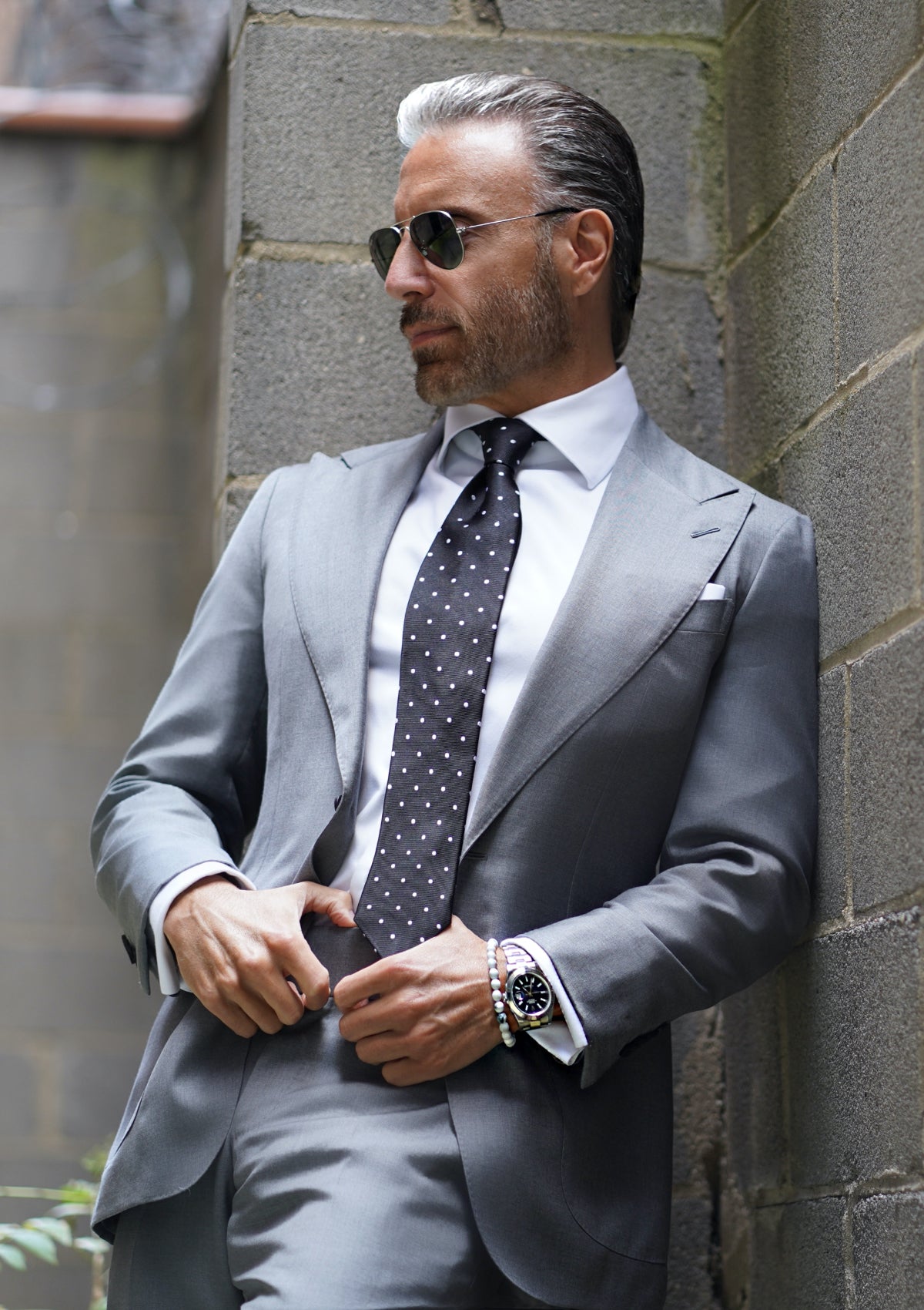Powder Grey Solid Suit – Christopher Korey Collective